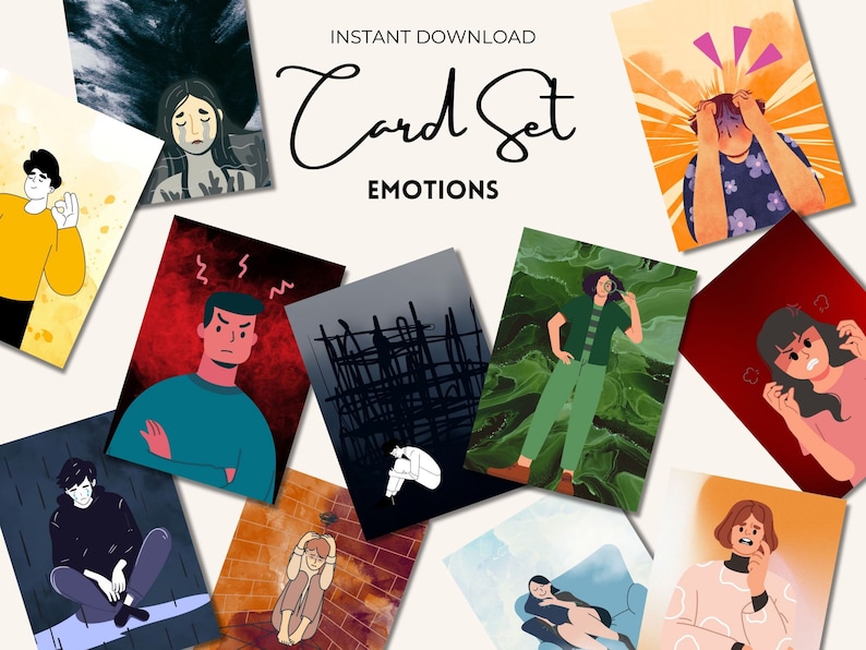Emotion Cards | Therapy | Digital Download - Etsy