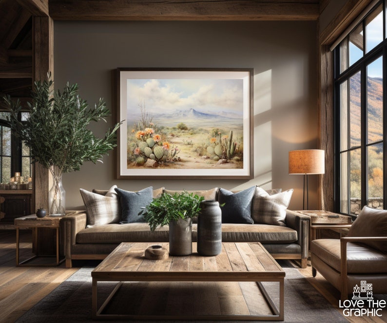 Vintage Desert Printable: Western Wall Art for Rustic Southwest Decor ...