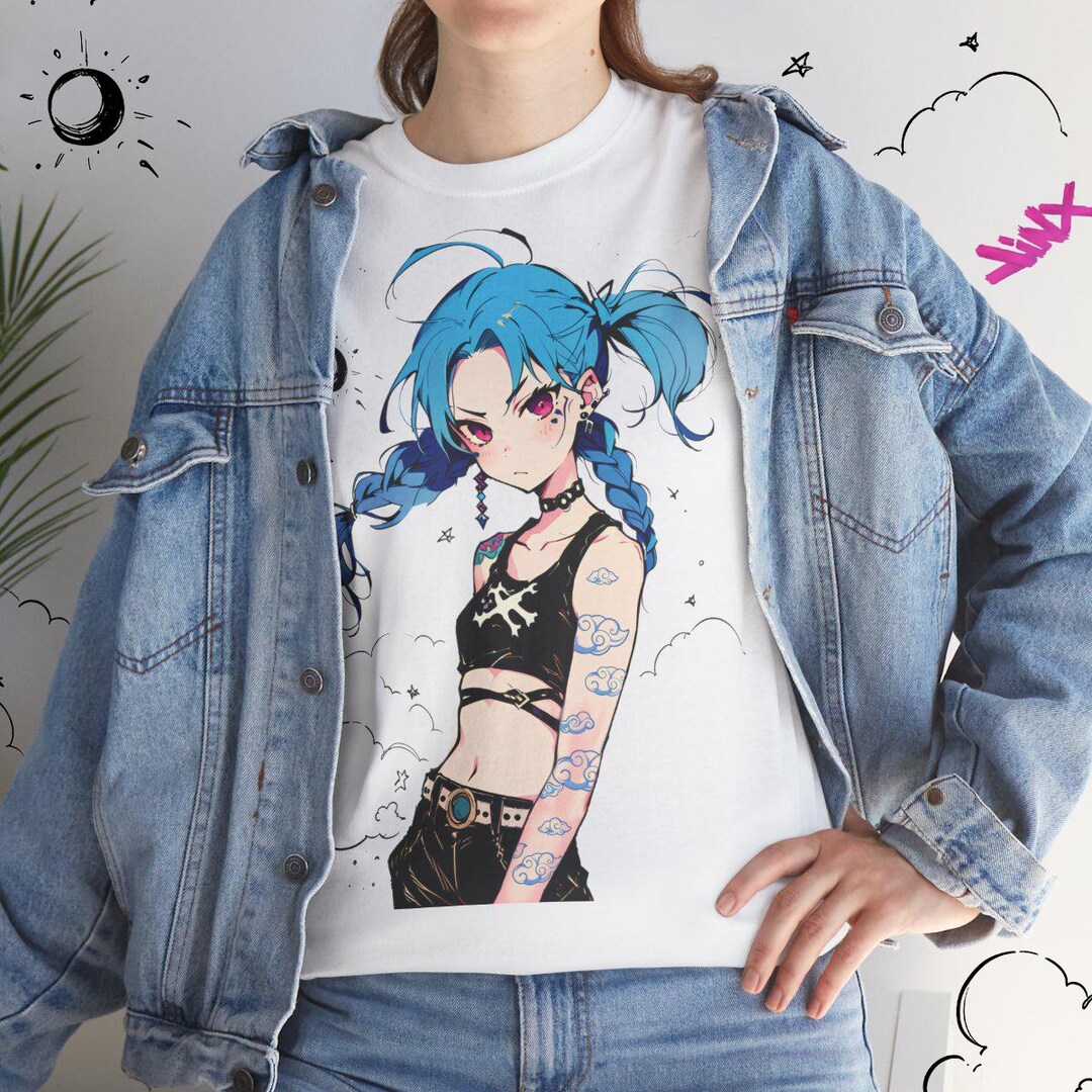 Jinx From Arcane and League of Legends Unisex Heavy Cotton Tee Cute ...