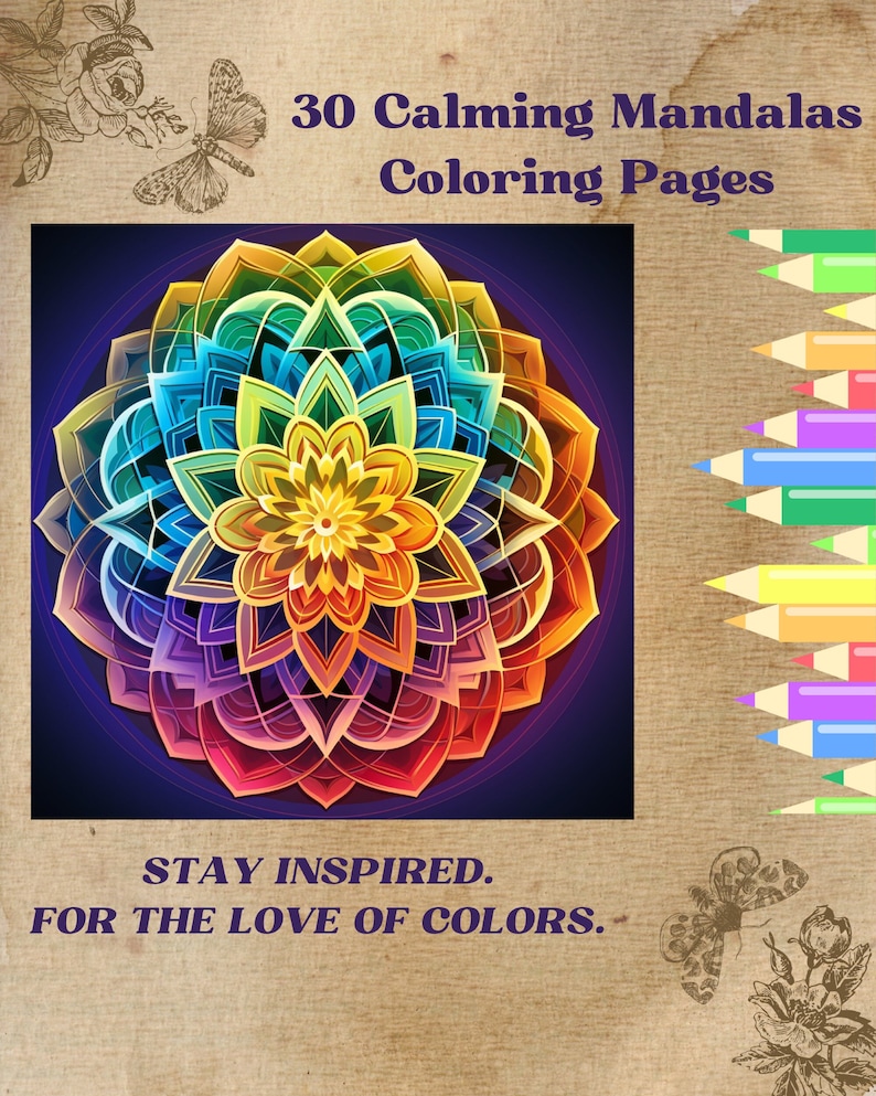 Mandalas, Coloring Pages, Anxiety Relief, Adult and Kids Coloring Book ...