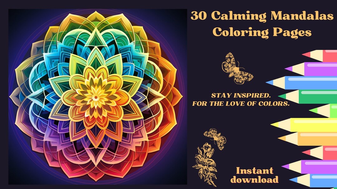 Mandalas, Coloring Pages, Anxiety Relief, Adult and Kids Coloring Book ...