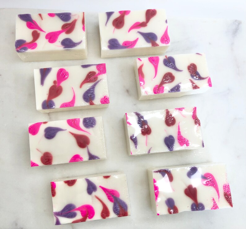 Swirled Hearts Homemade Soap Bar, Handmade Spa Gift, Artisan Party Favor, Cold Process Soap ...