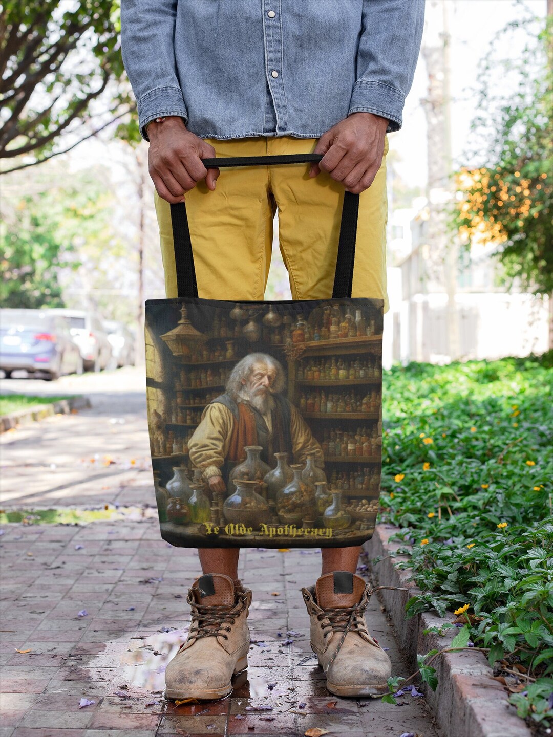 Herbal Apothecary, Apothecary Shop Tote Bag, Wizard Apothecary, Herbal ...