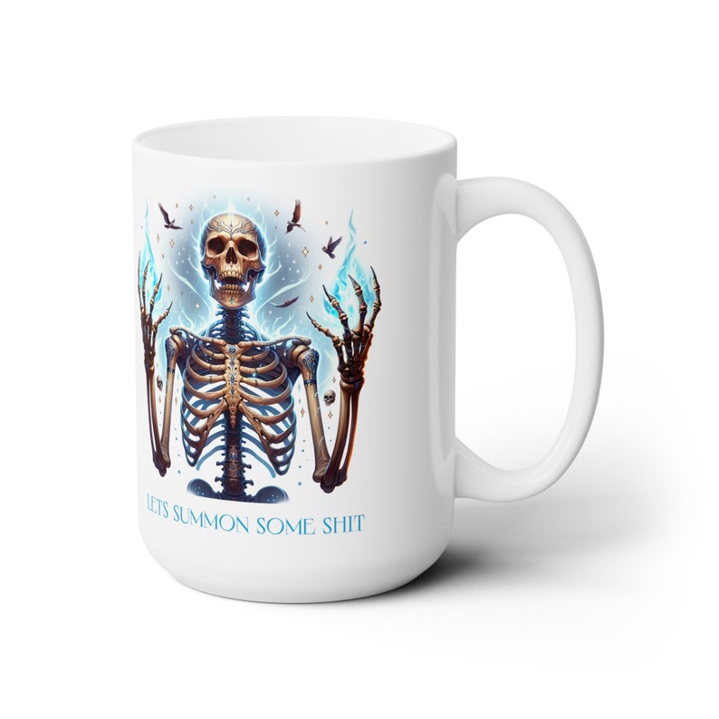 Skeleton Spell Mug, Spell Casting, Summoning Witch, Skeleton Lover ...