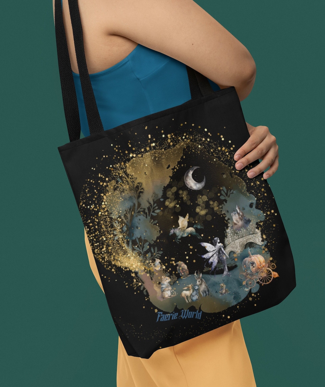 Whimsigoth Magical Faerie World Tote Bag, Fairycore Shoulder Bag, Fairy ...