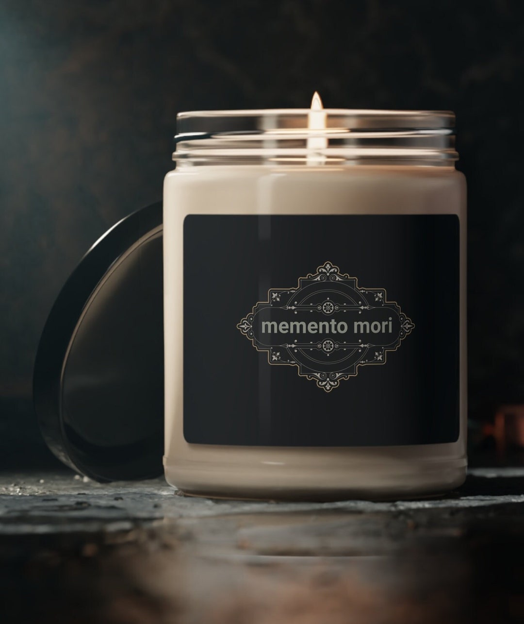 Memento Mori Sea Salt Orchid Scented Candle, Soy Candle 9oz - Etsy