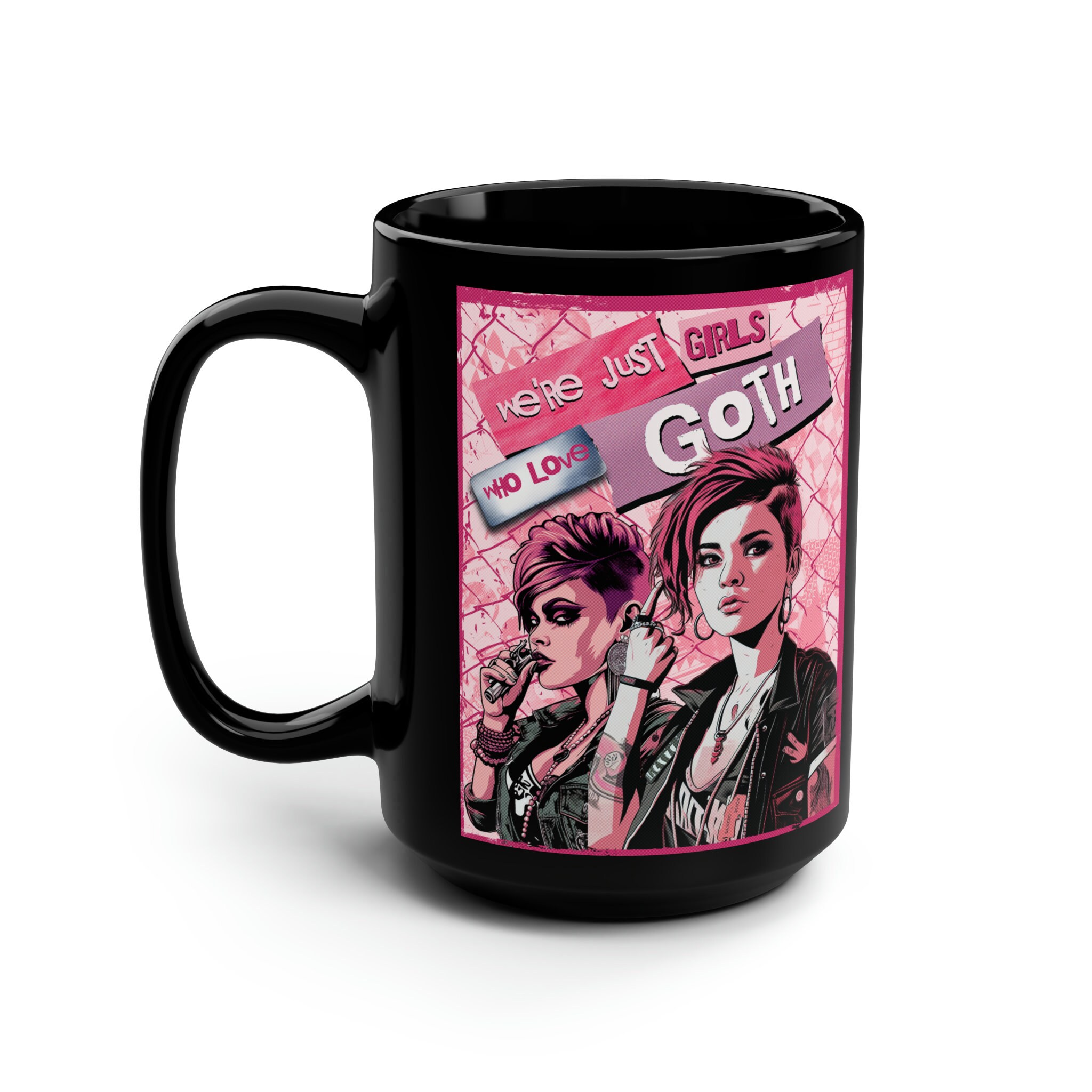 Goth Girls Mug Gothic Aesthetic Tattoo Pink Goth Girls - Etsy