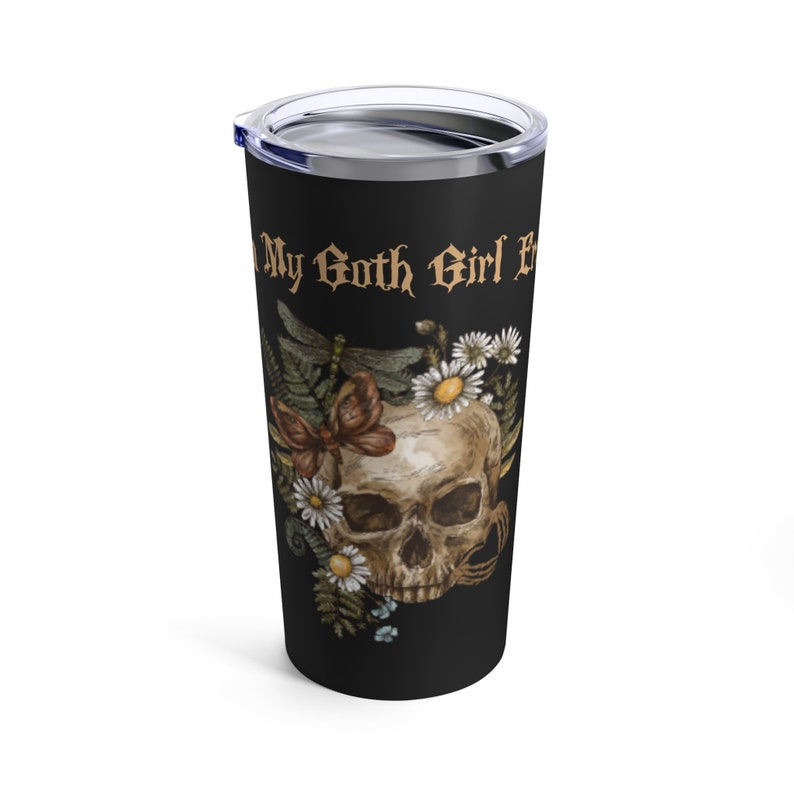 Goth Girl Era Skull Tumbler, in My Goth Girl Era, Spooky Tumbler, Goth ...