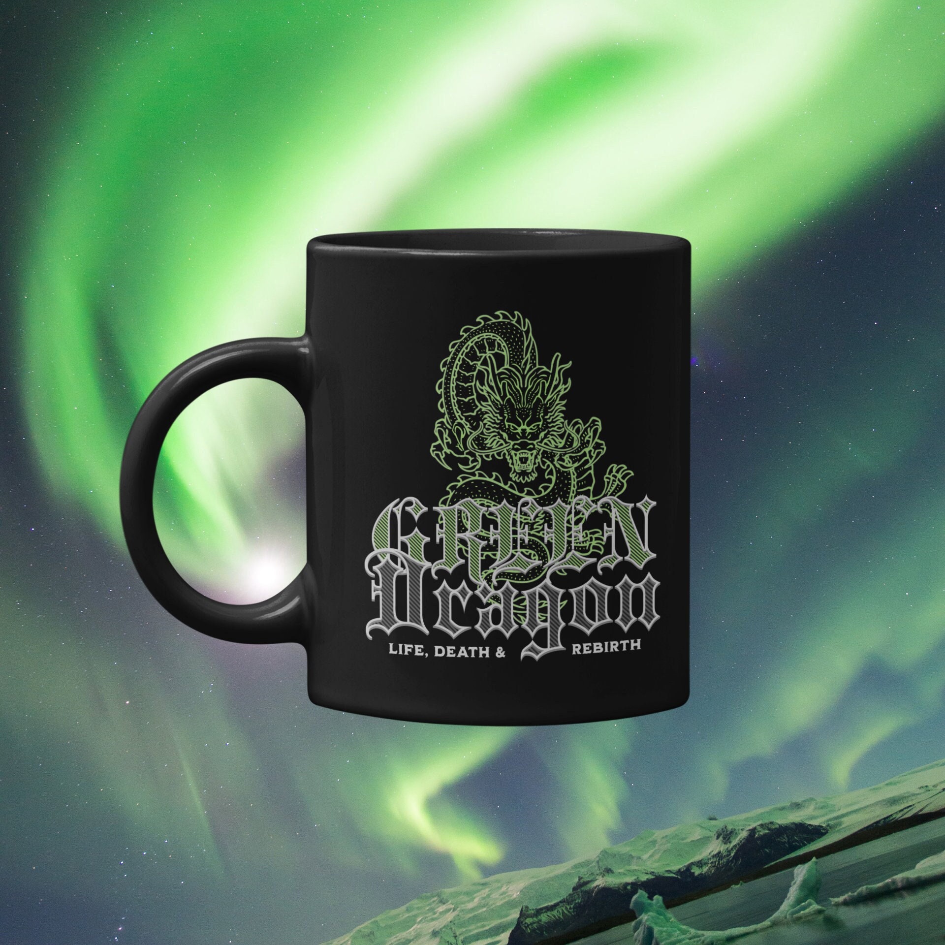Green Dragon Transformation Mug, Asian Green Dragon, Gift for Dragon ...