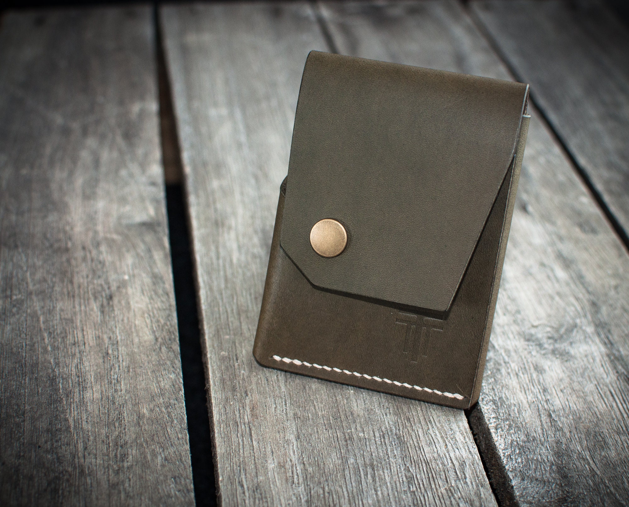 The Rift Handmade Wallet, Snap Wallet, Clasp Wallet, Minimalist, Card ...
