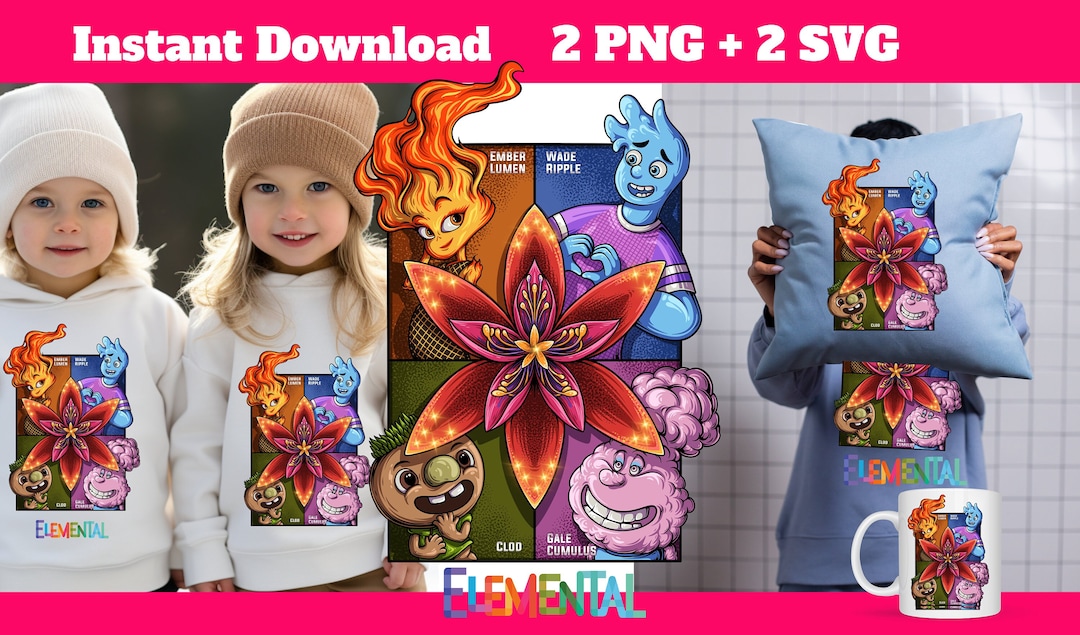 Vivisteria Flower, Elemental Pixar, Png and Svg, Cricut Files ...