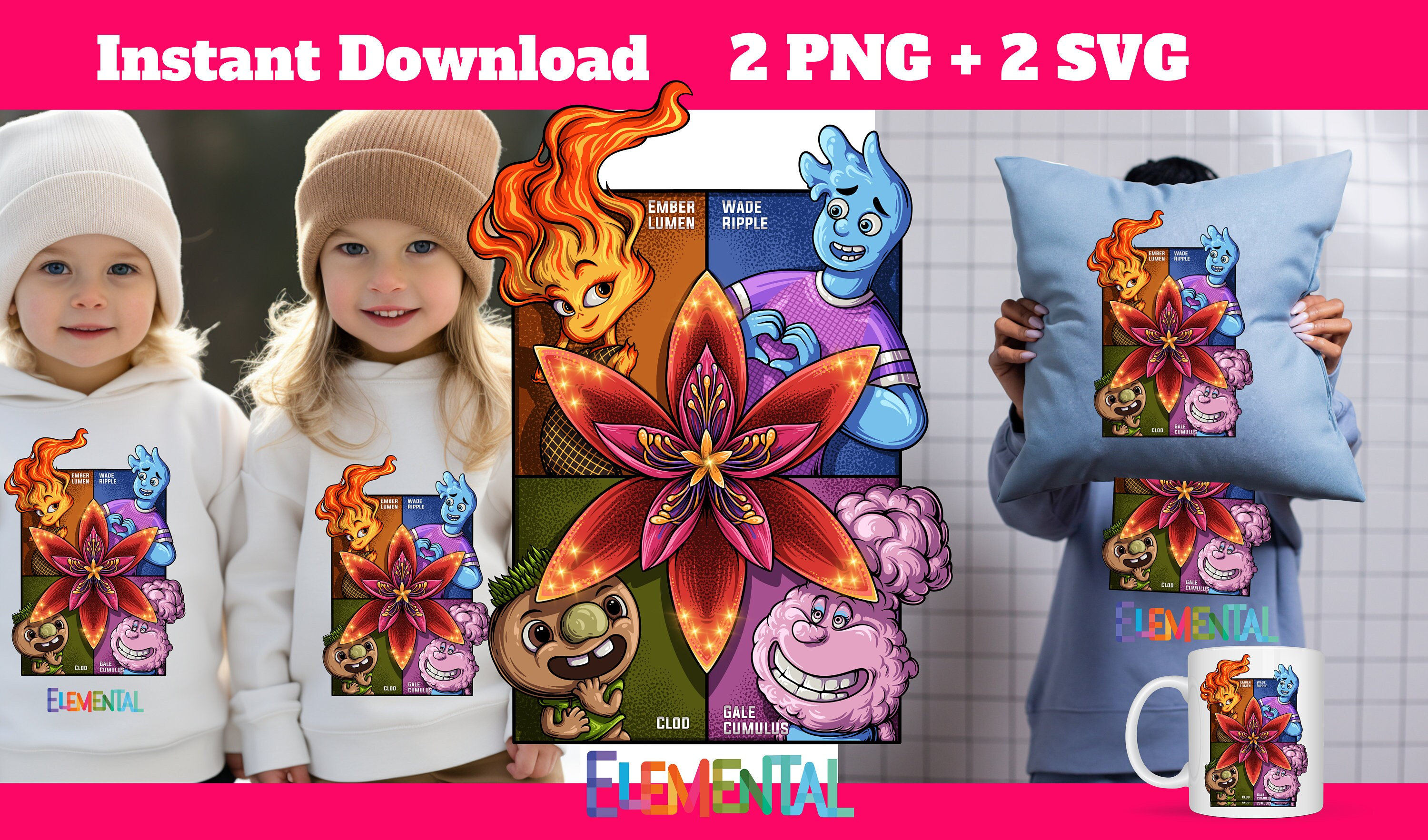 Vivisteria Flower, Elemental Pixar, Png and Svg, Cricut Files ...