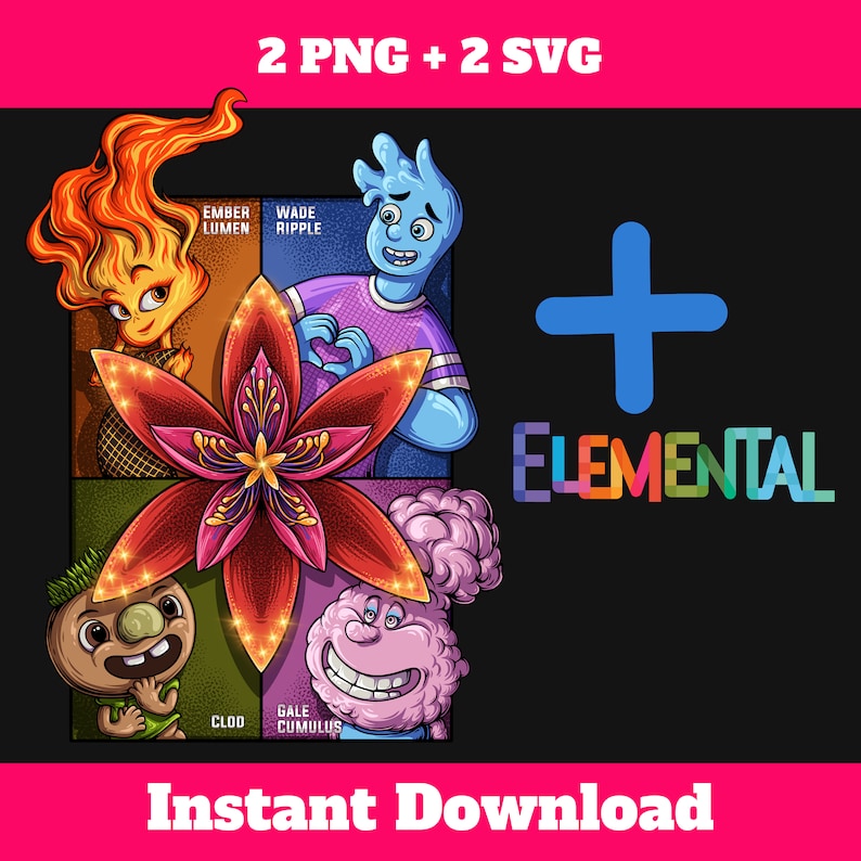 Vivisteria Flower, Elemental Pixar, Png and Svg, Cricut Files ...