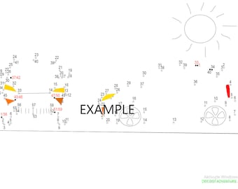 Sports Car Dot-to-dot / Connect the Dots PDF - Etsy