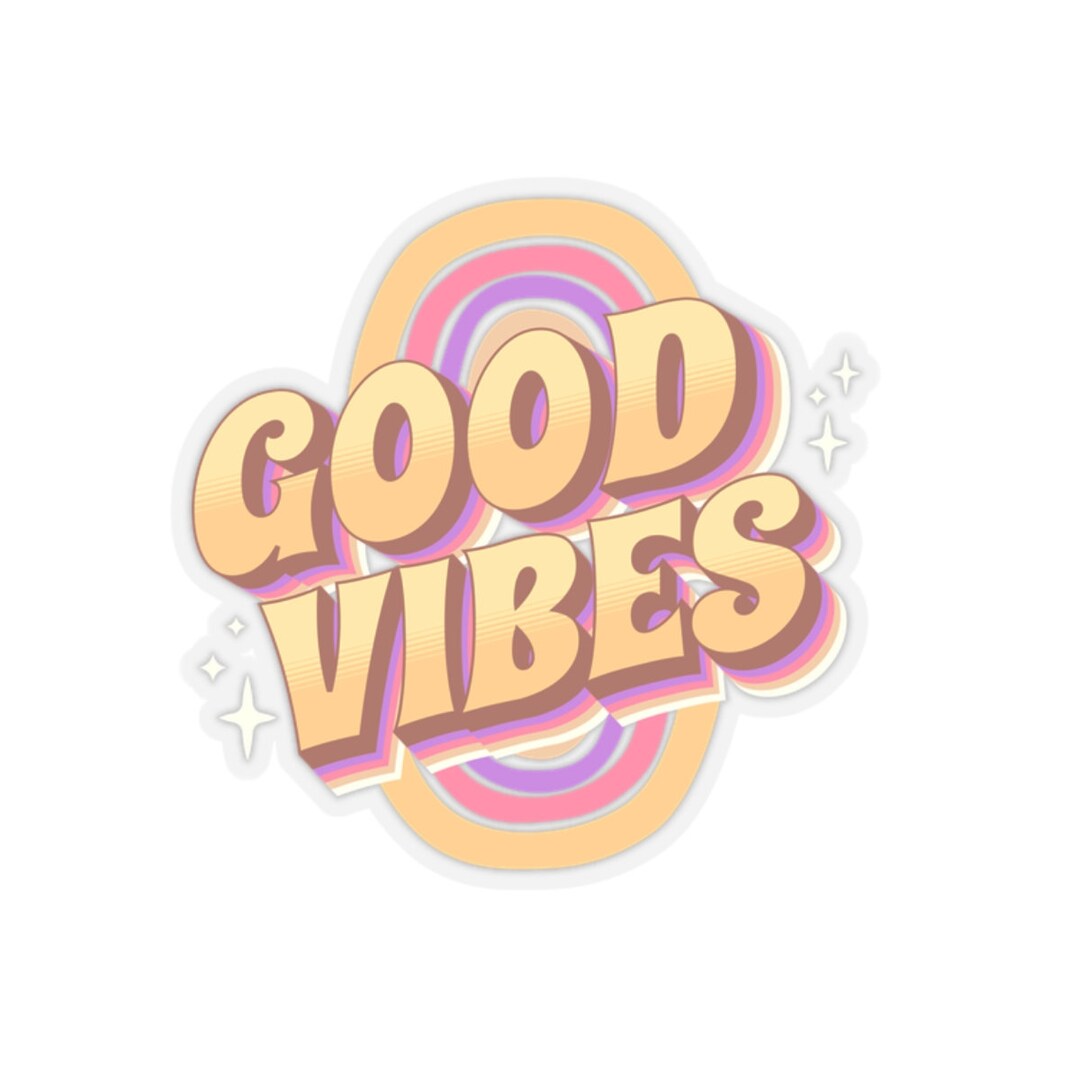 Retro Good Vibes Pop Art Kiss-cut Sticker,stickers for Teens Adults ...