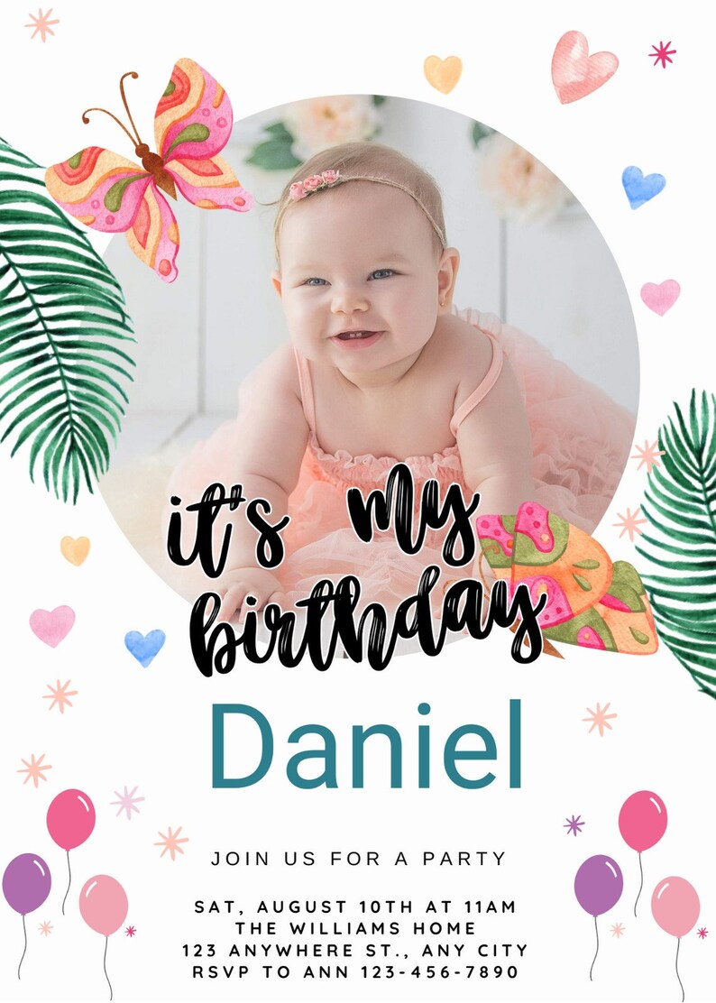 Birthday Invitation, Personalized Birthday Invitation, Custom Party ...