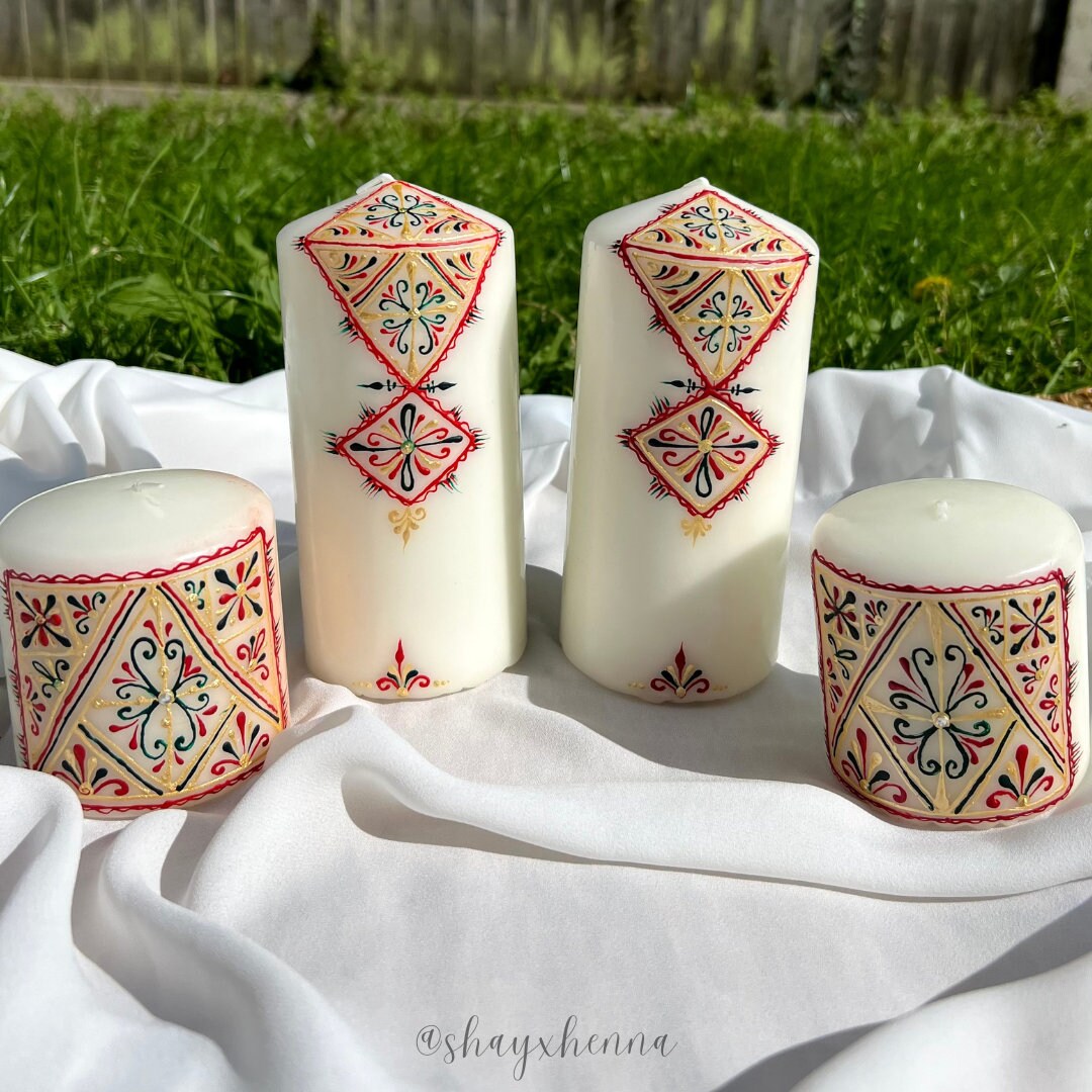 Personalised Henna Candles, Wedding Candles, Wedding Favours, Gifts - Etsy