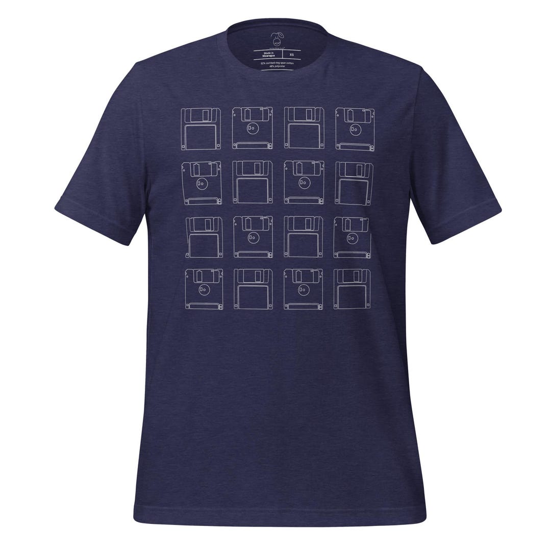 Floppy Copy 16 Wh - Retro Floppy Disc T-shirt – Vintage Tech Style for ...