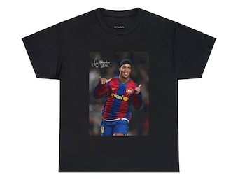 Ronaldinho T-shirt, Football Soccer Shirt, Classic 90s Cracked Graphic ...