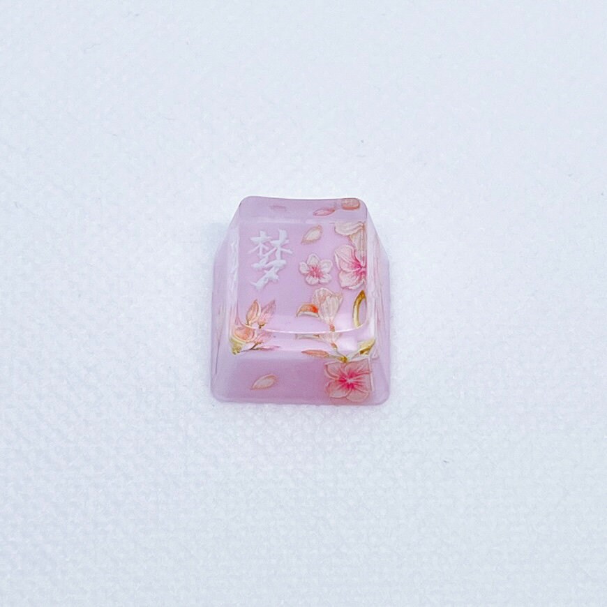 Artisan Keycap Cherry Blossom Beautiful Floral Handmade Resin Keycap ...