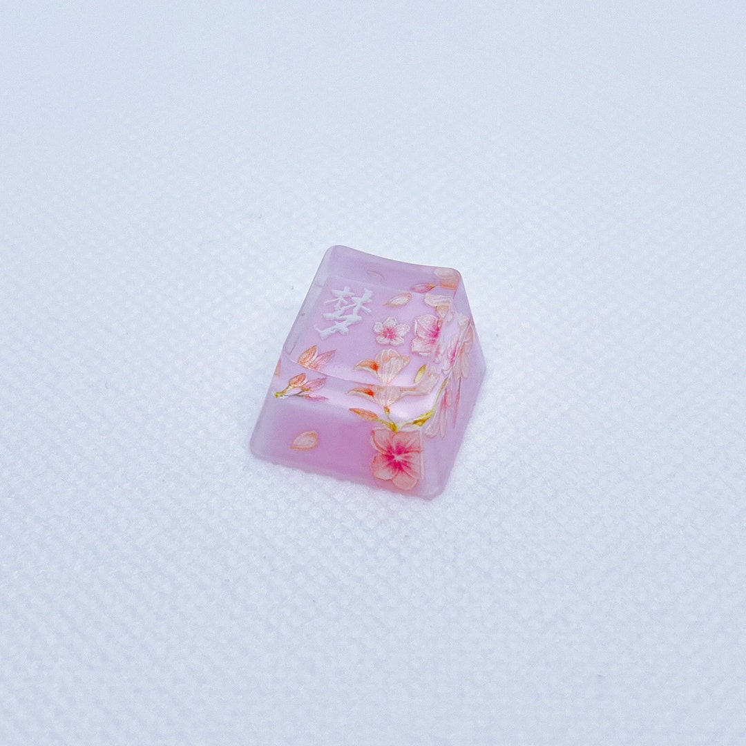Artisan Keycap Cherry Blossom Beautiful Floral Handmade Resin Keycap ...