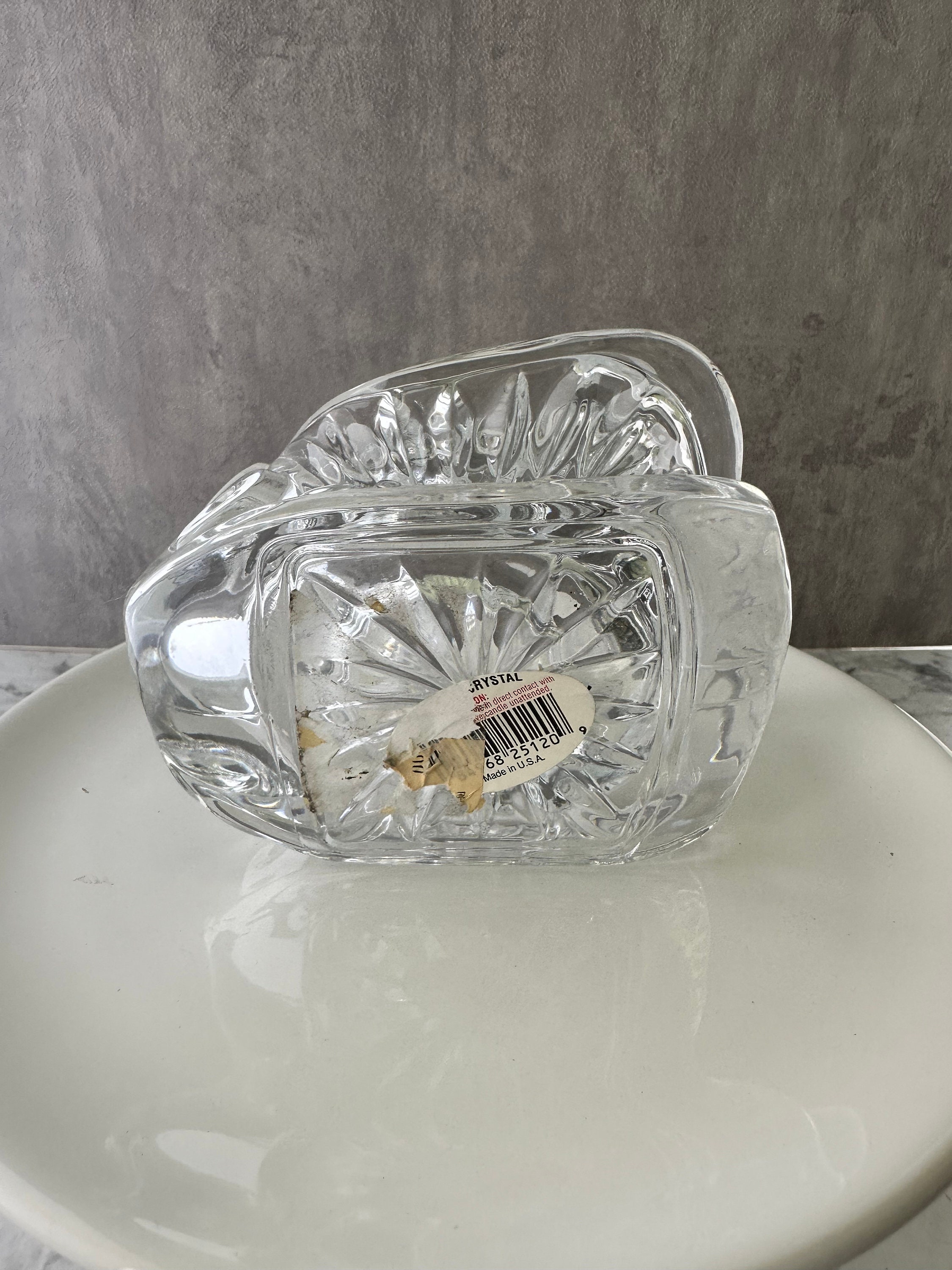 Leaded Crystal Glass Sleigh Candle Holder Christmas Dish - Etsy