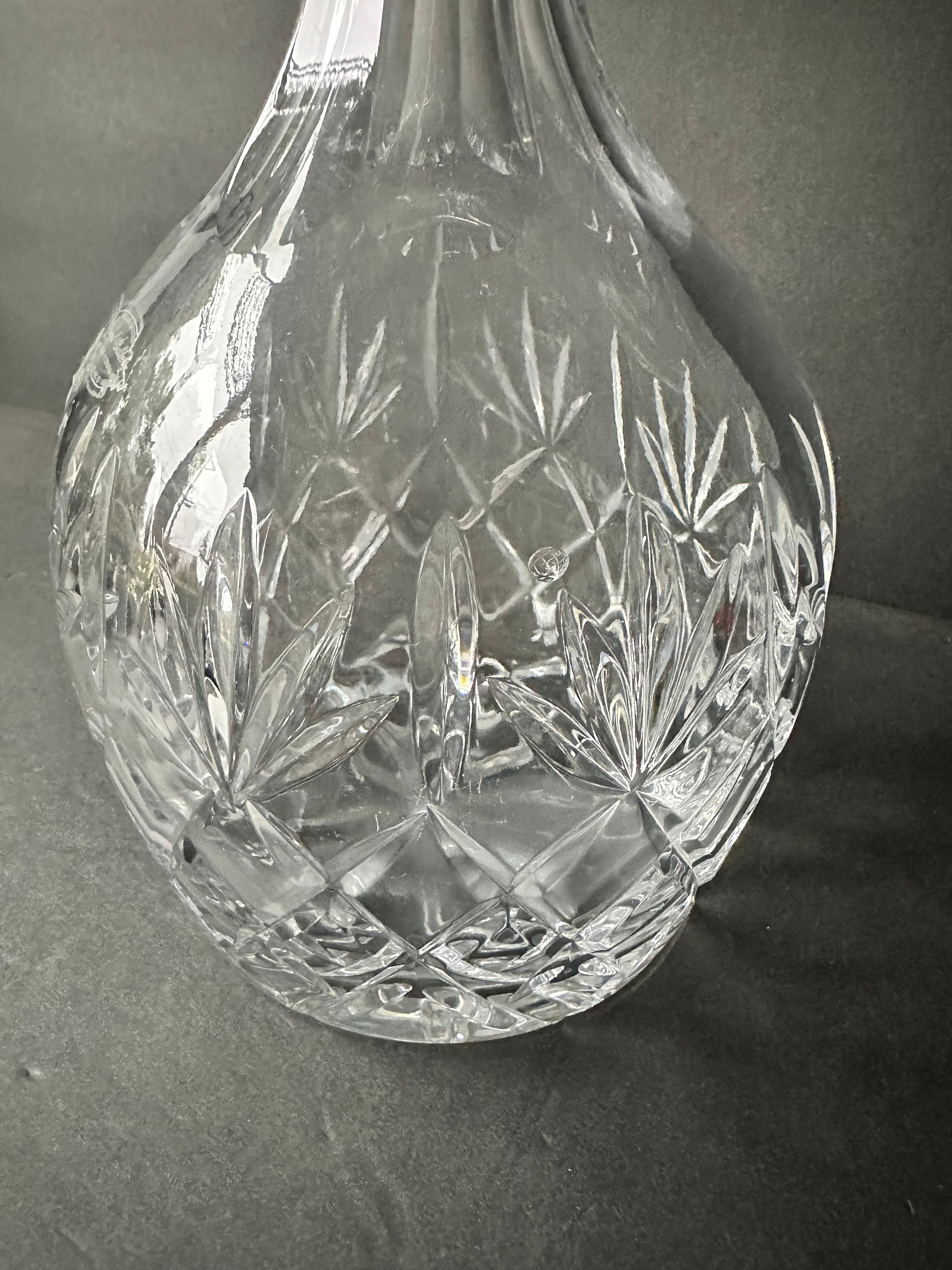Vintage Samobor 24% Lead Crystal Decanter With Lid, Made in Croatia - Etsy