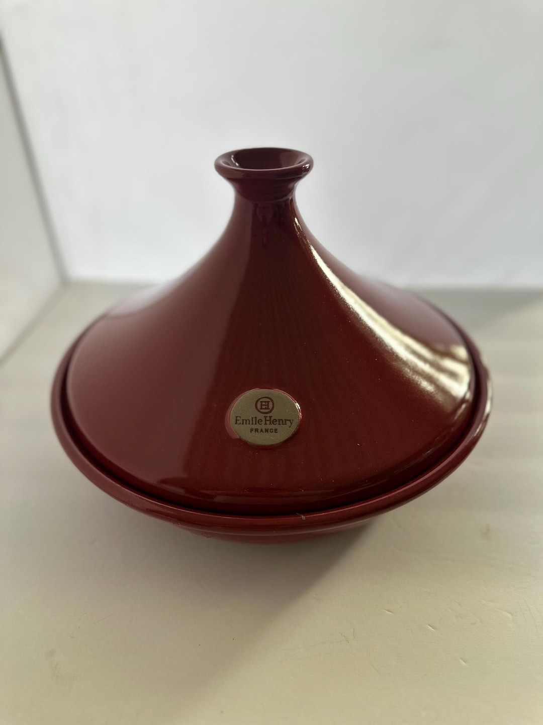 Emile Henry Red Ceramic Tagine Preowned Mint Condition 3.7 Quarts ...