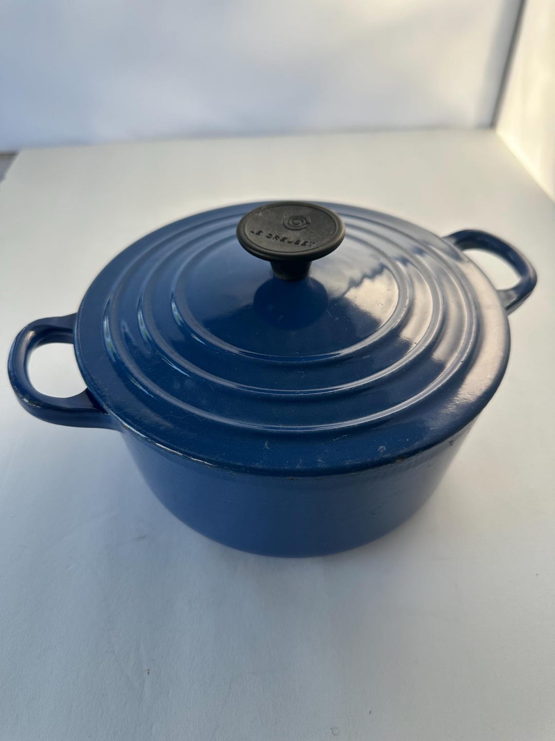 Vintage Le Creuset Dutch Oven Blue With LID 18 2 Qt Made in France - Etsy