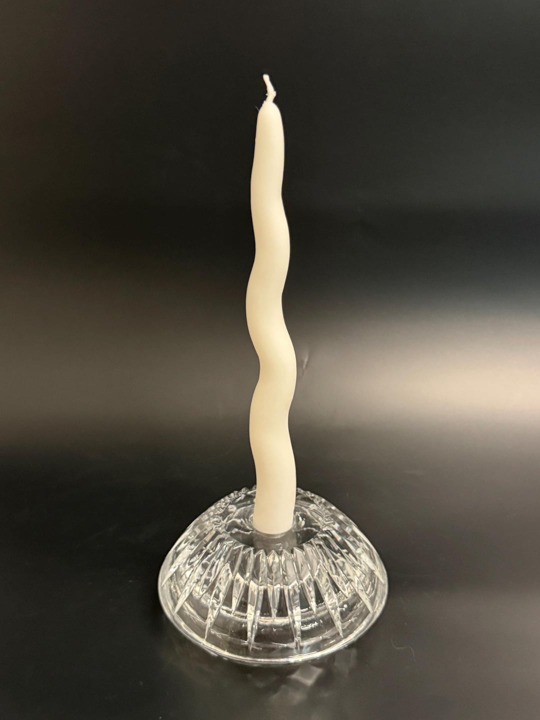 VTG Princess House 24% Lead Crystal 3 Way Candle Holder Candle Not ...