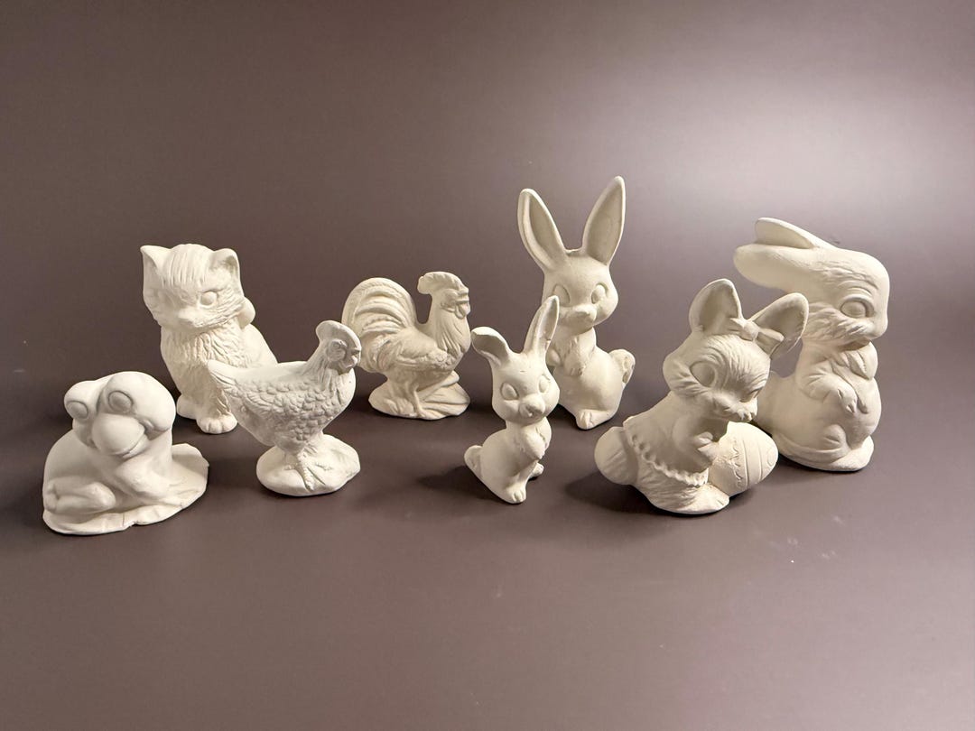 READY TO PAINT - Ceramic Bisque -"mini Animals " Pick 5 - Etsy