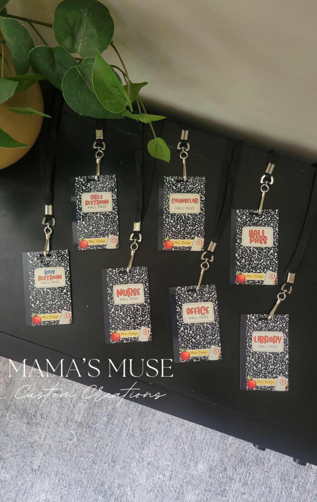 Personalized Teacher Hall Passes School Pass Hall Pass Teacher ...