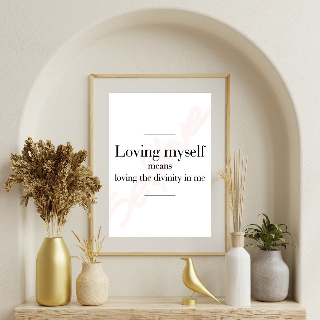 Love Yourself Printable, High Vibration Poster, Motivational Printable ...