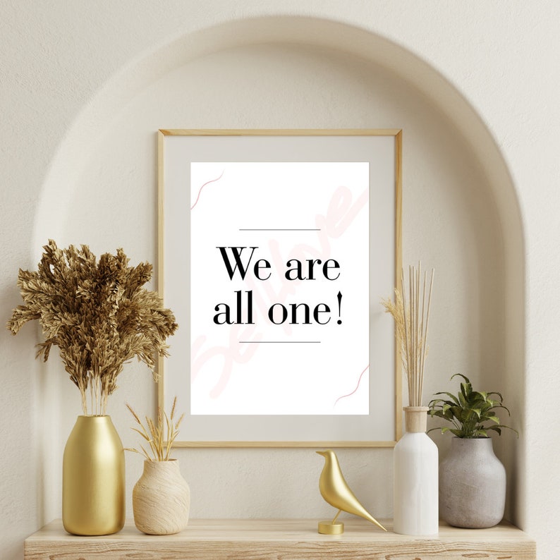 Divine Unity Printable, High Vibration Poster, Motivational Printable ...