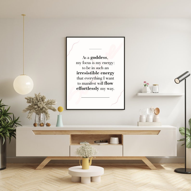 Wall Art Goddess of Love Printable, High Vibration Poster, Motivational ...
