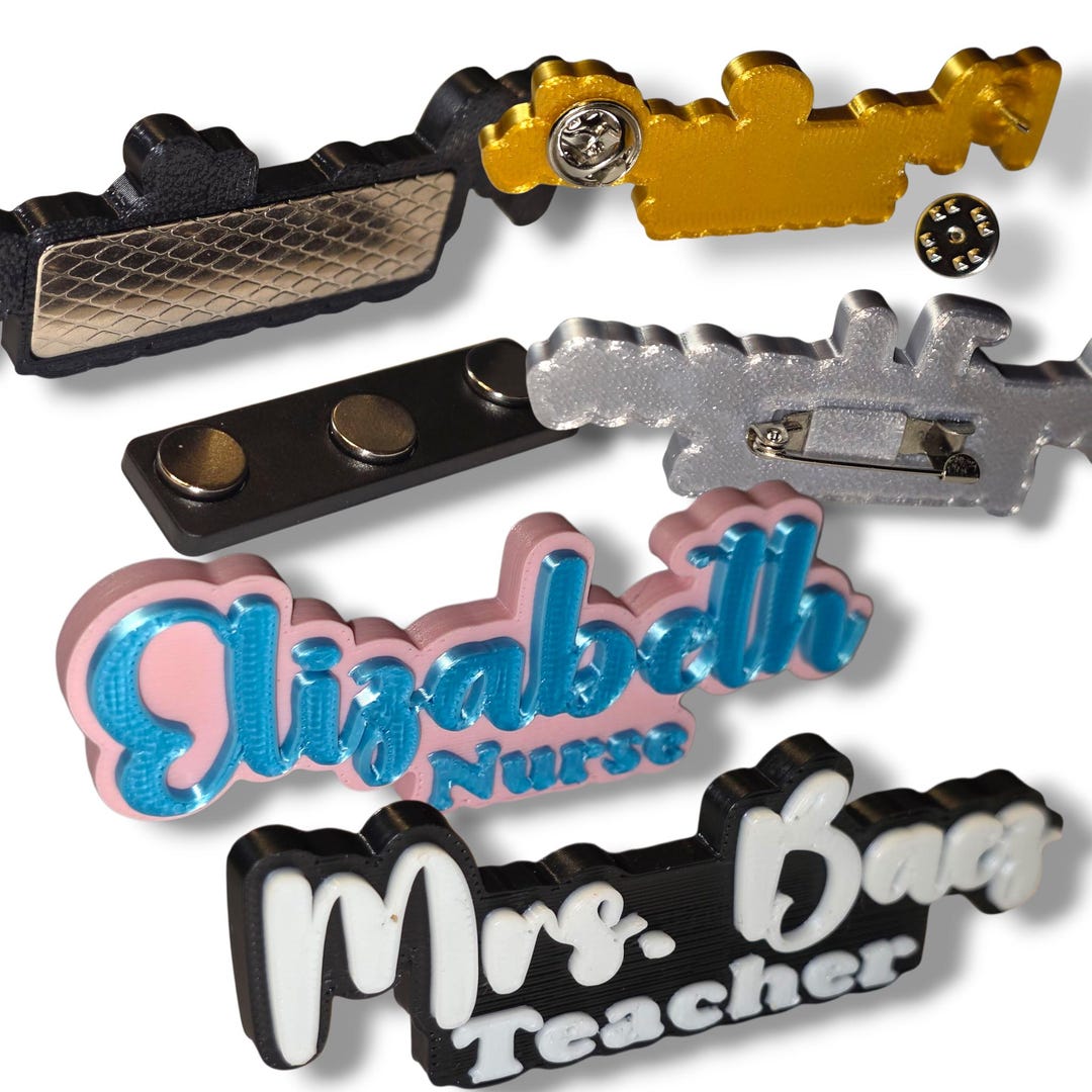 Custom Professions Name: PIN | Magnet | Safery Pin | Label | Occupation ...