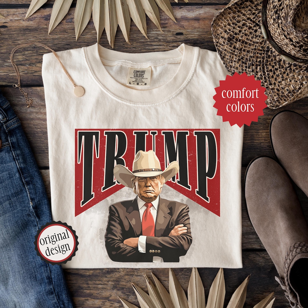 Cowboy Trump Shirt, Western Trump Shirt, Comfort Colors Shirt, Mens ...