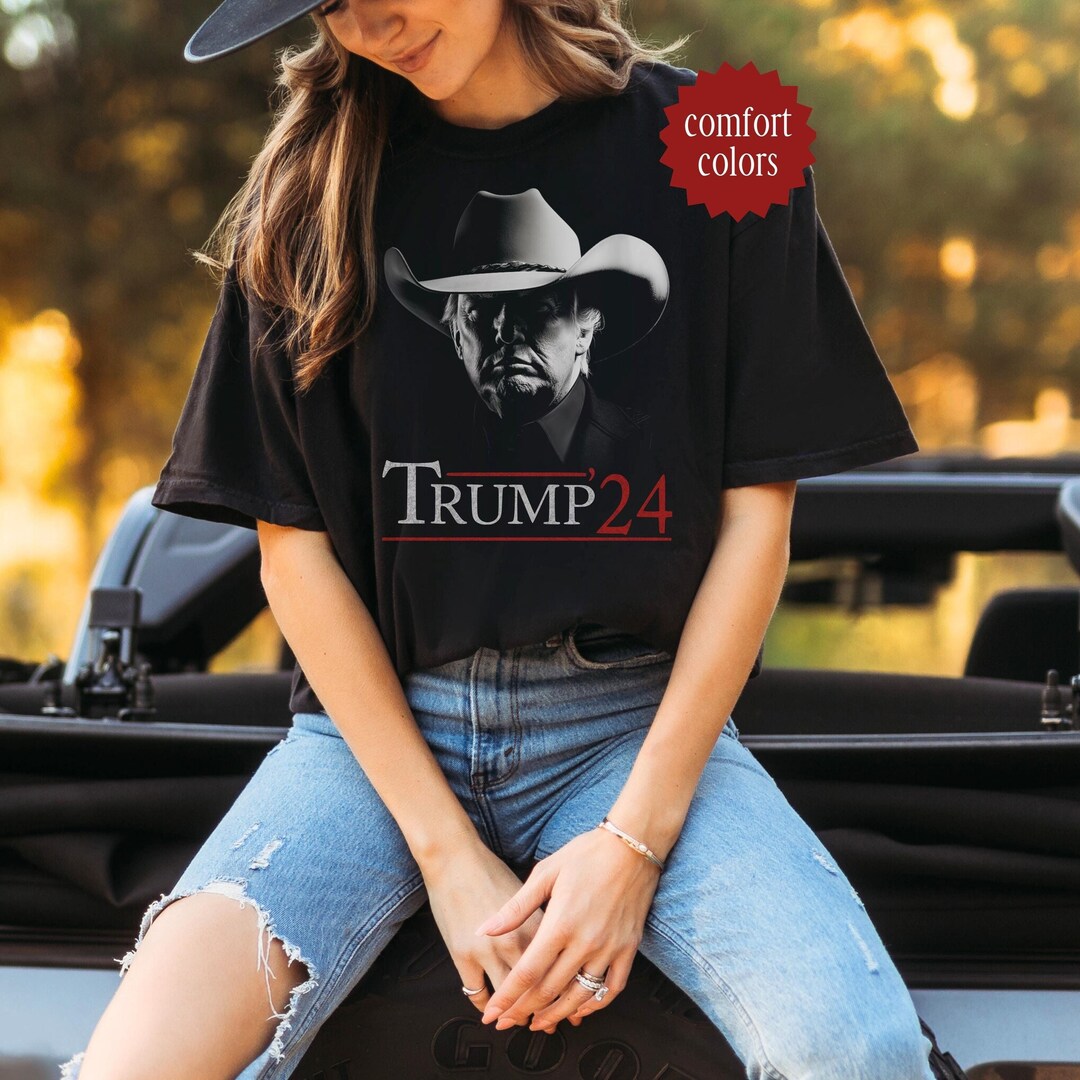 Trump Shirt, Trump Cowboy Shirt, Comfort Colors Western Trumpshirt ...