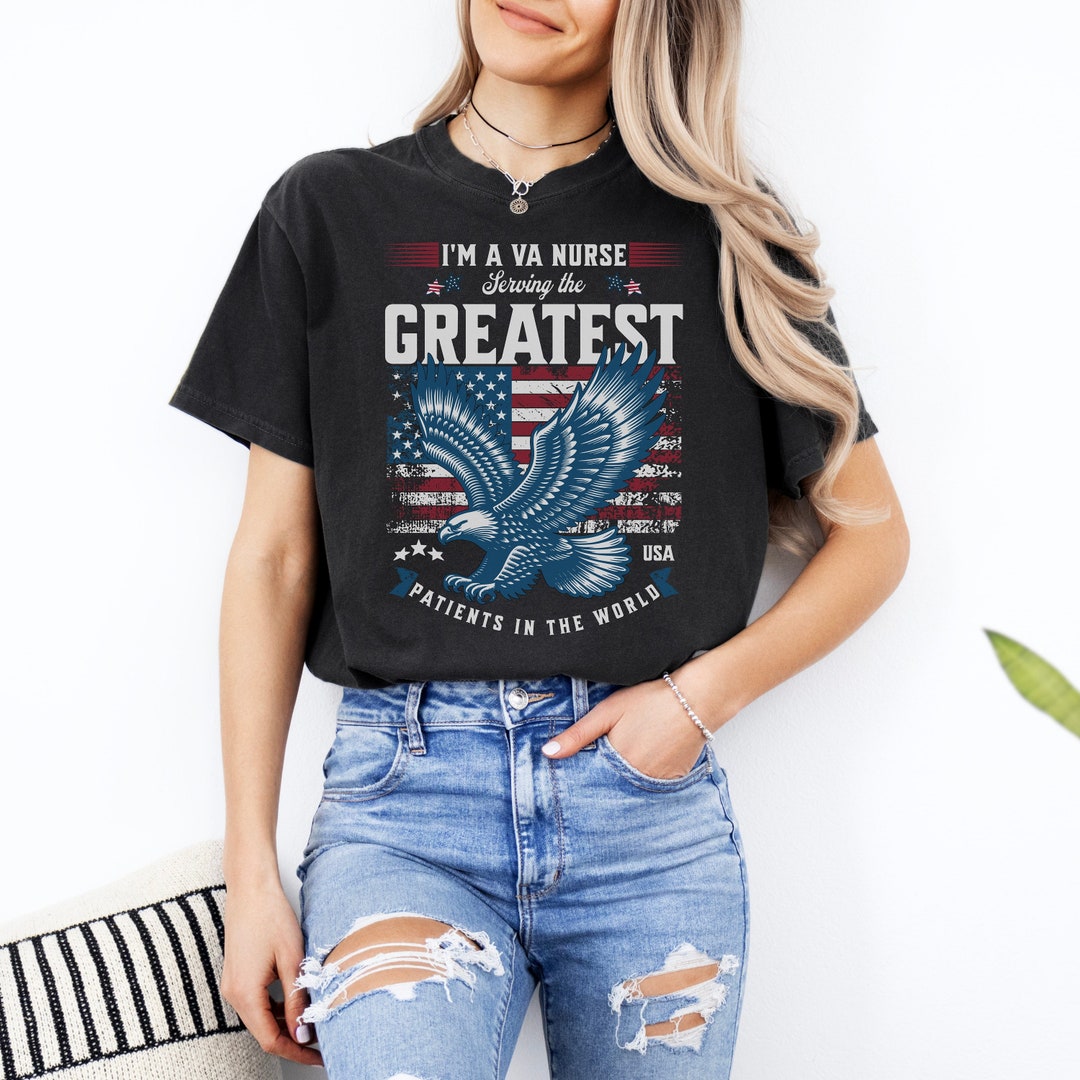 VA Nurse Shirt, July 4th New Nurse Gift, Veterans Affairs Nurse ...