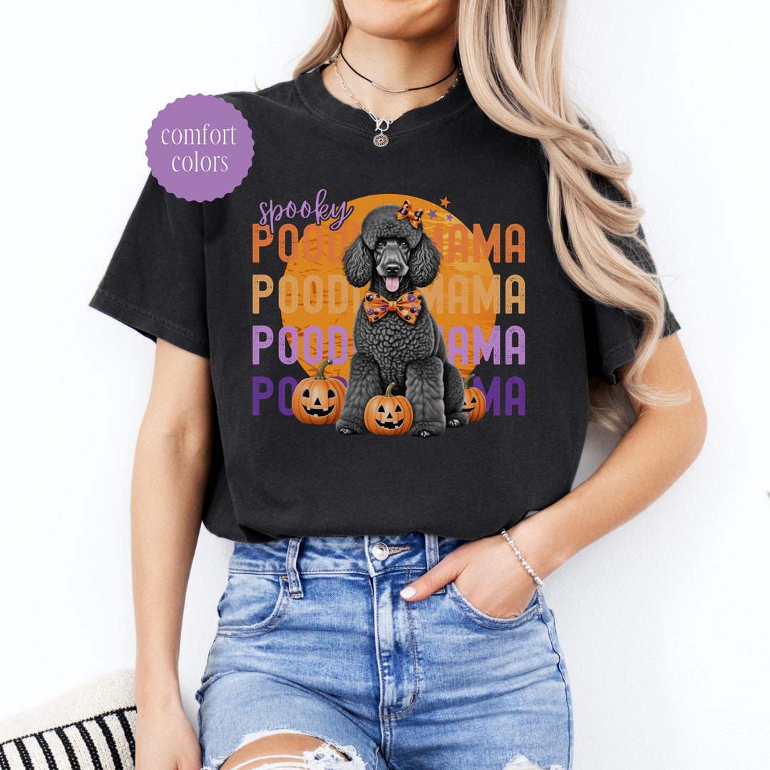 Halloween Poodle Shirt, Spooky Poodle Halloween Shirt, Standard Poodle ...