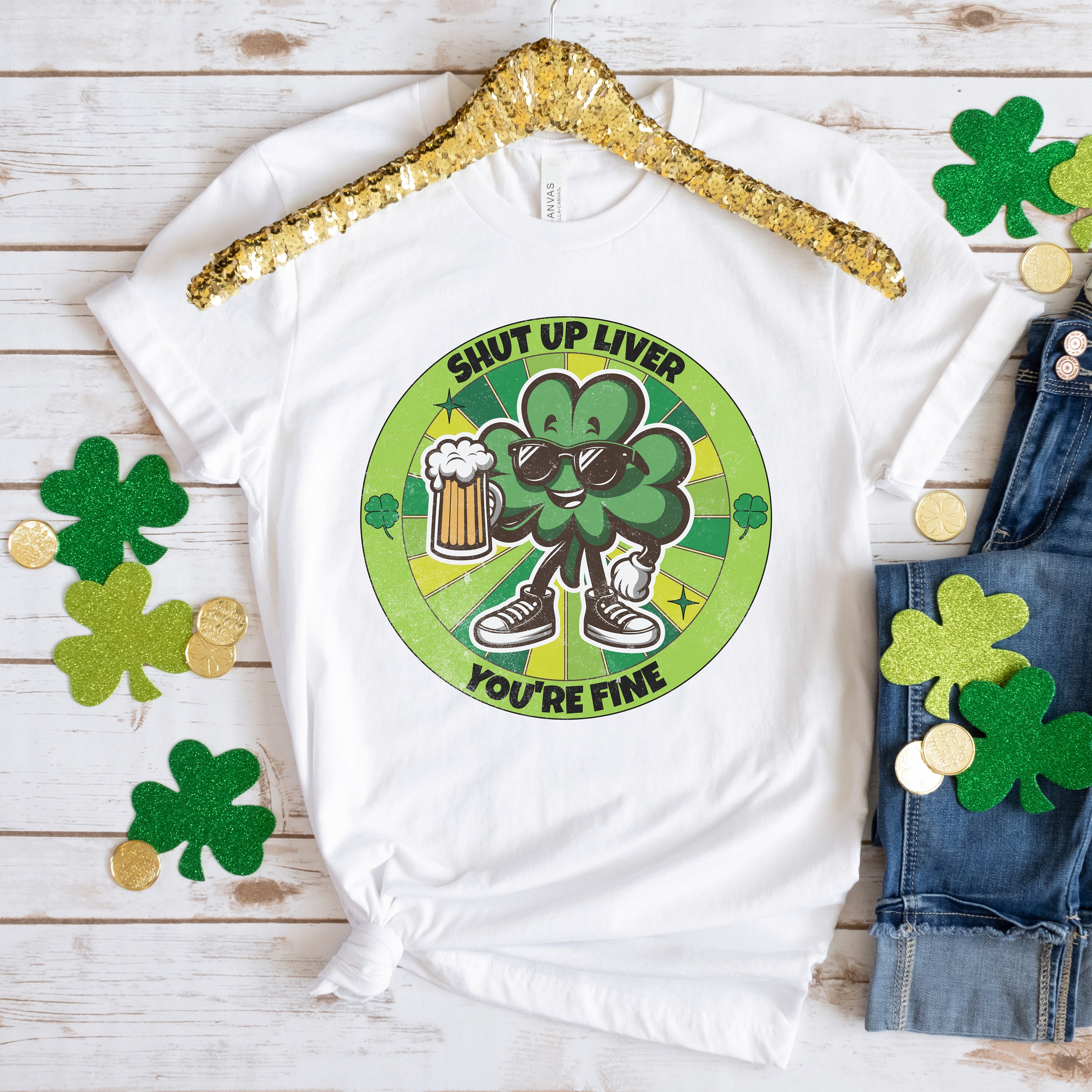 St Patricks Day Shut Up Liver Youre Fine Shirt Funny St Pattys Day