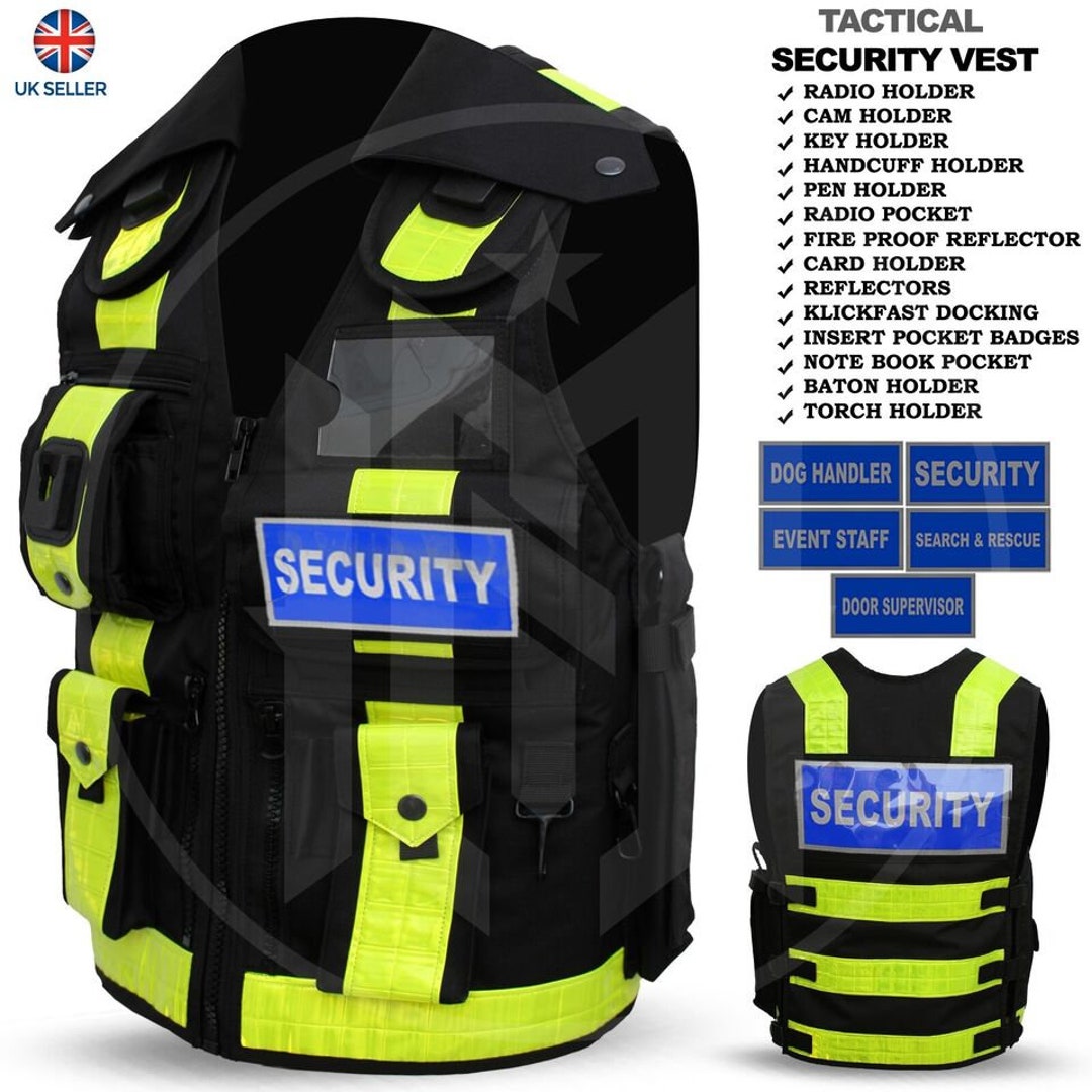 New Hi Viz Security Vest Dog Handler Rescue Vest Tactical Vest ...