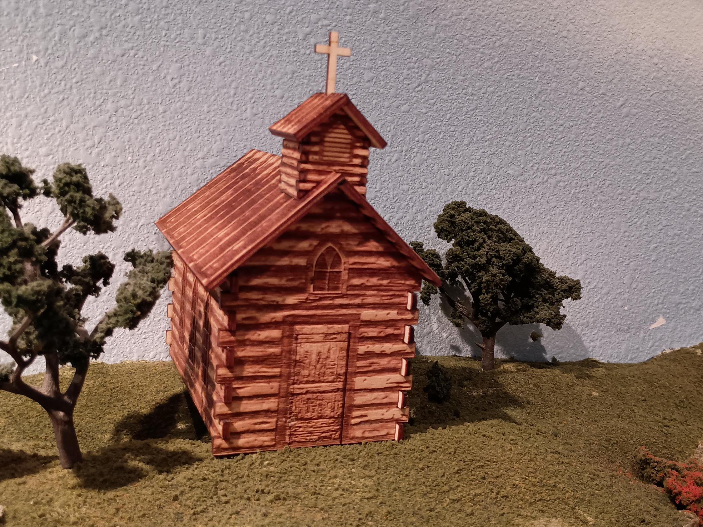 Rustic Log Church - Etsy