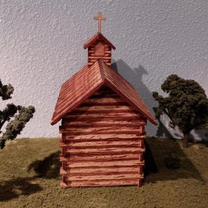 Rustic Log Church - Etsy
