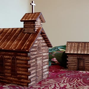 Rustic Log Church - Etsy
