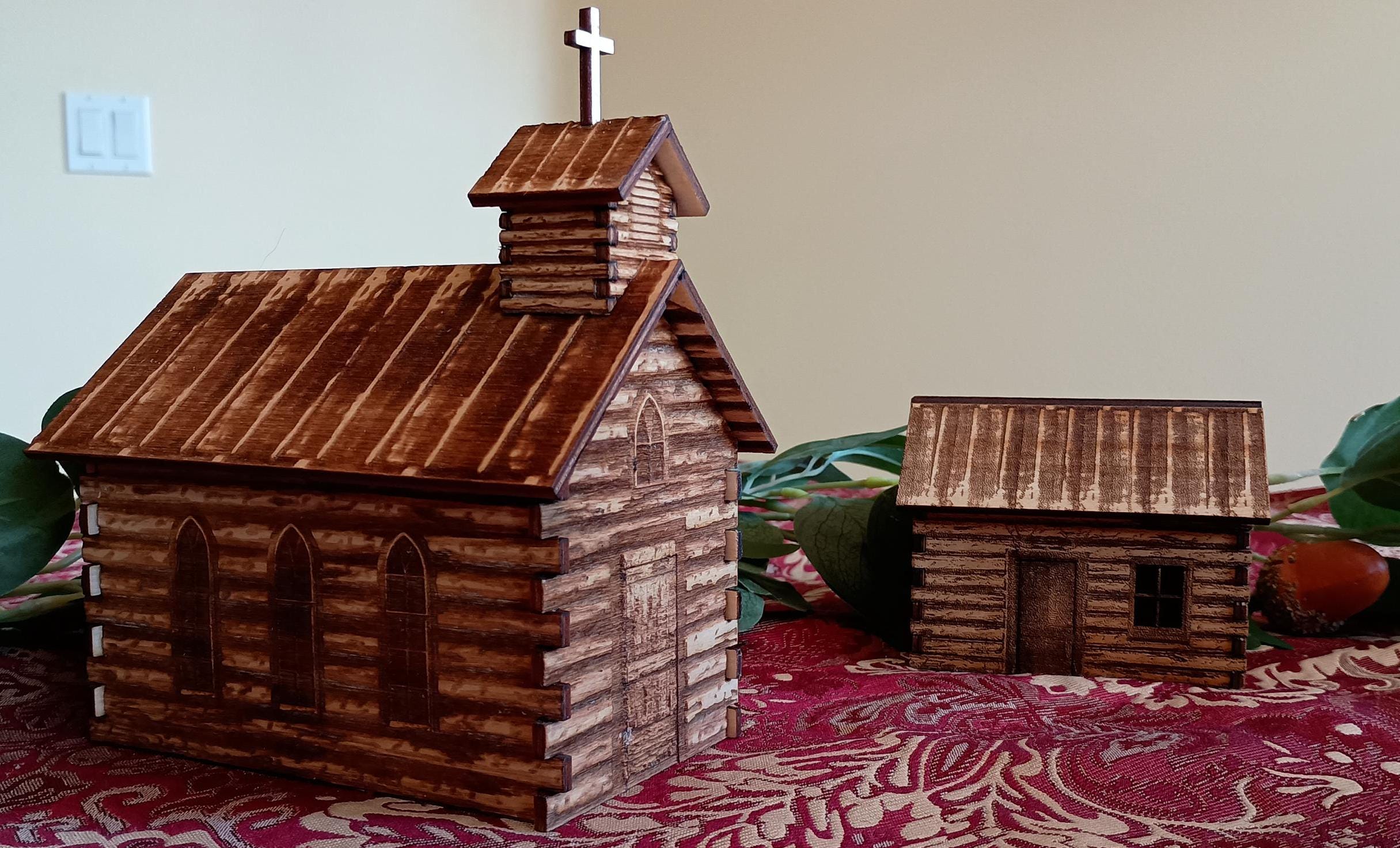 Rustic Log Church - Etsy