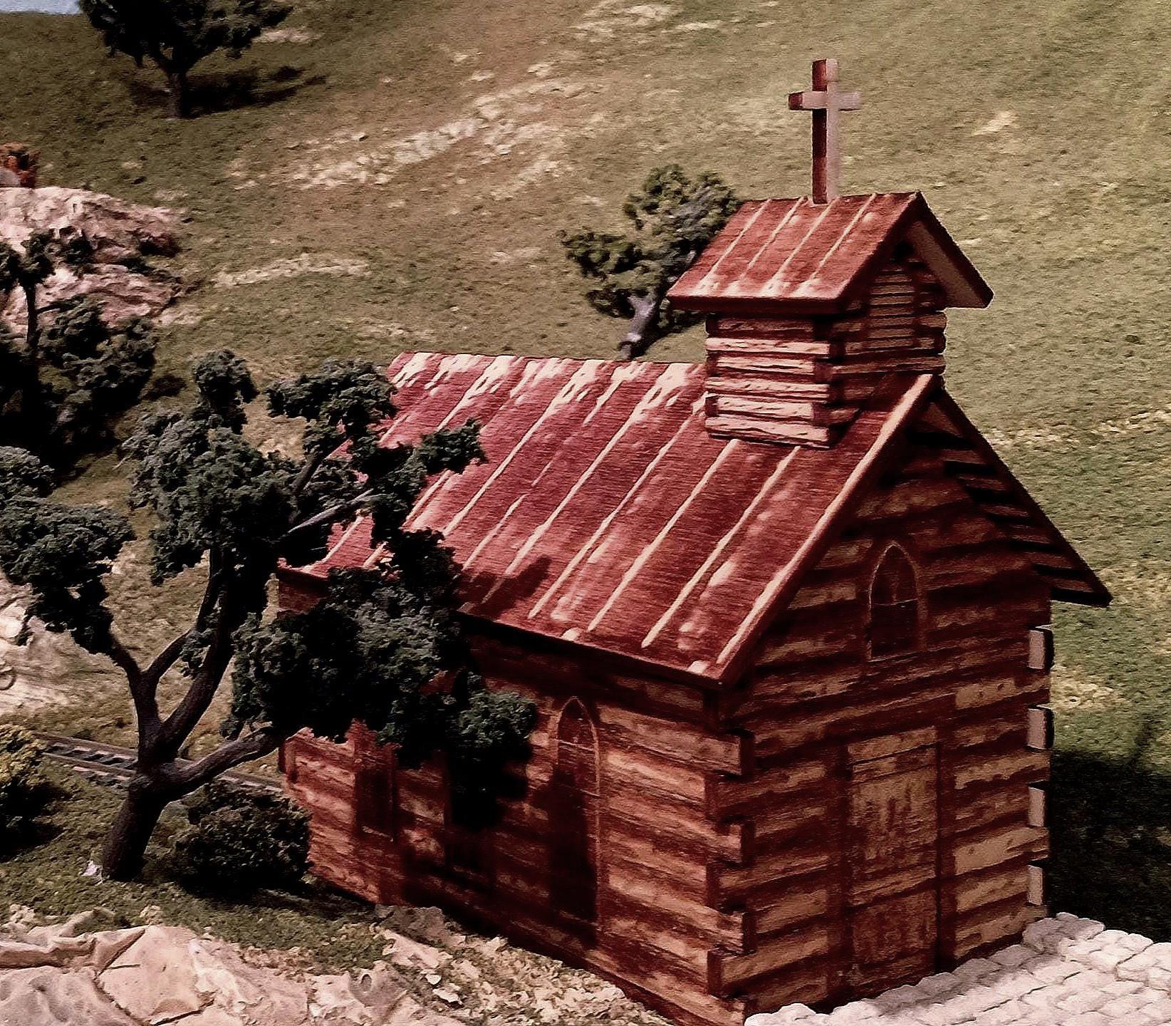 Rustic Log Church - Etsy