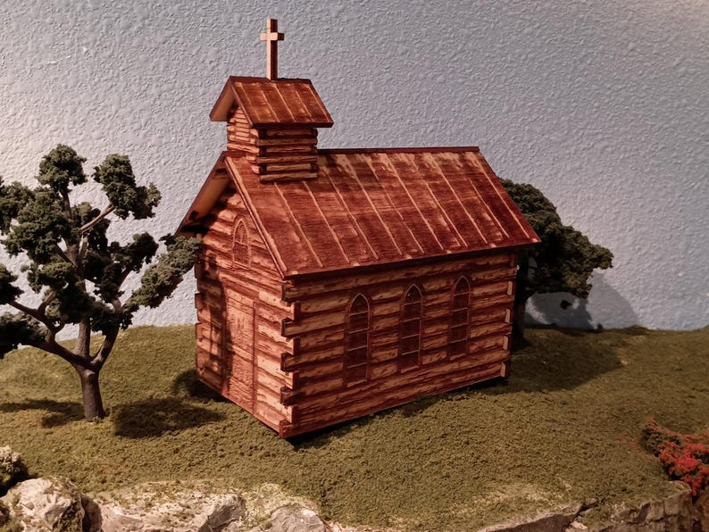Rustic Log Church - Etsy