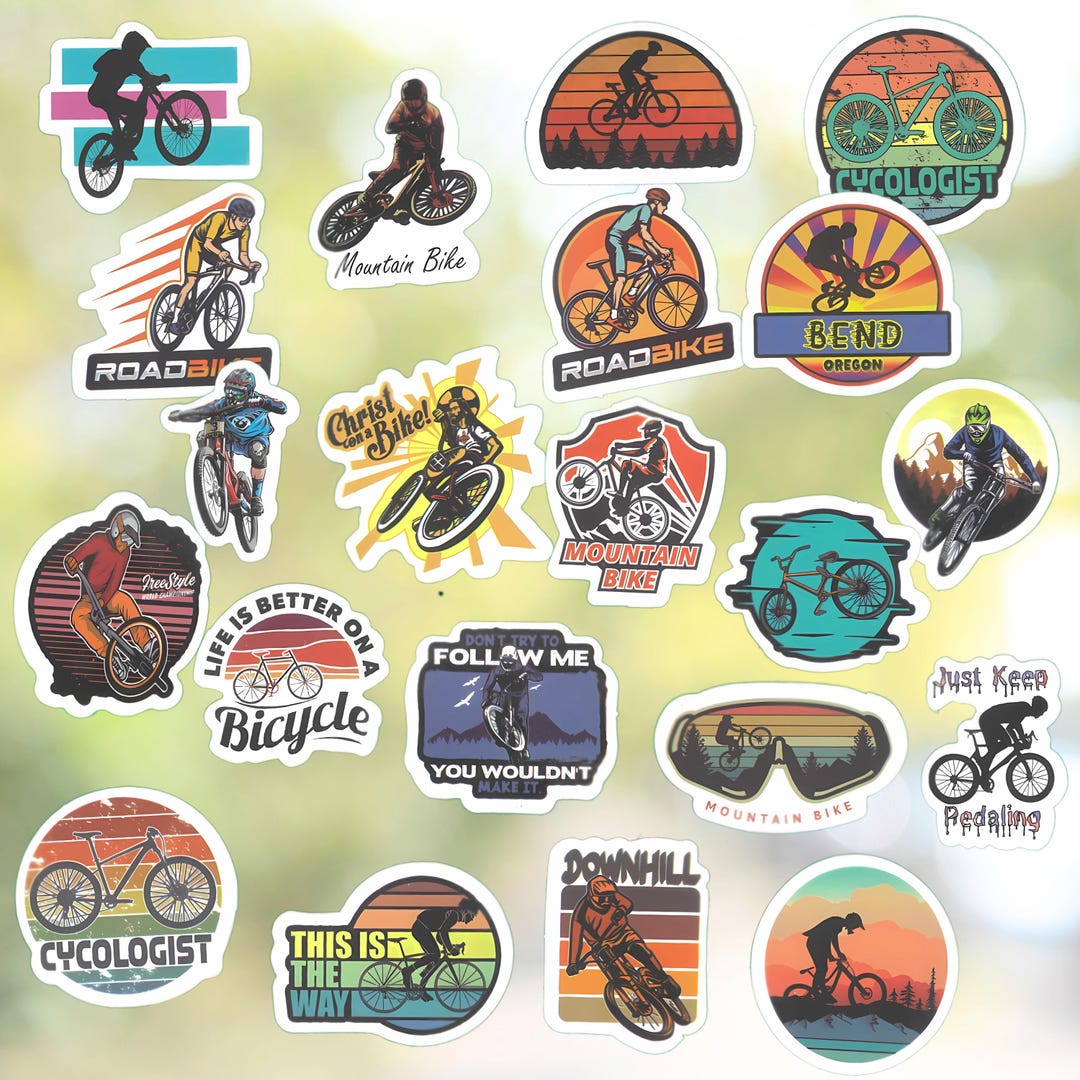 95 Pcs Mountain Cycling Sticker Pack, Bike Lover Decals, Cycling ...