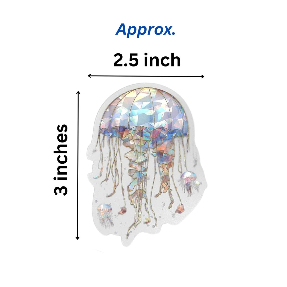 Holographic 10 Pc Ocean Creatures Sticker Pack, Ocean Lover Gift ...